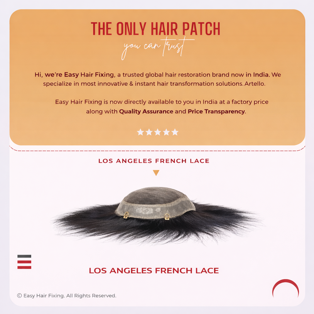 Los Angeles French Lace Hair Patch – EASY HAIR FIXING – Easy Hair Fixing